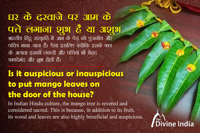 Is it auspicious or inauspicious to put mango leaves on the door of the ...